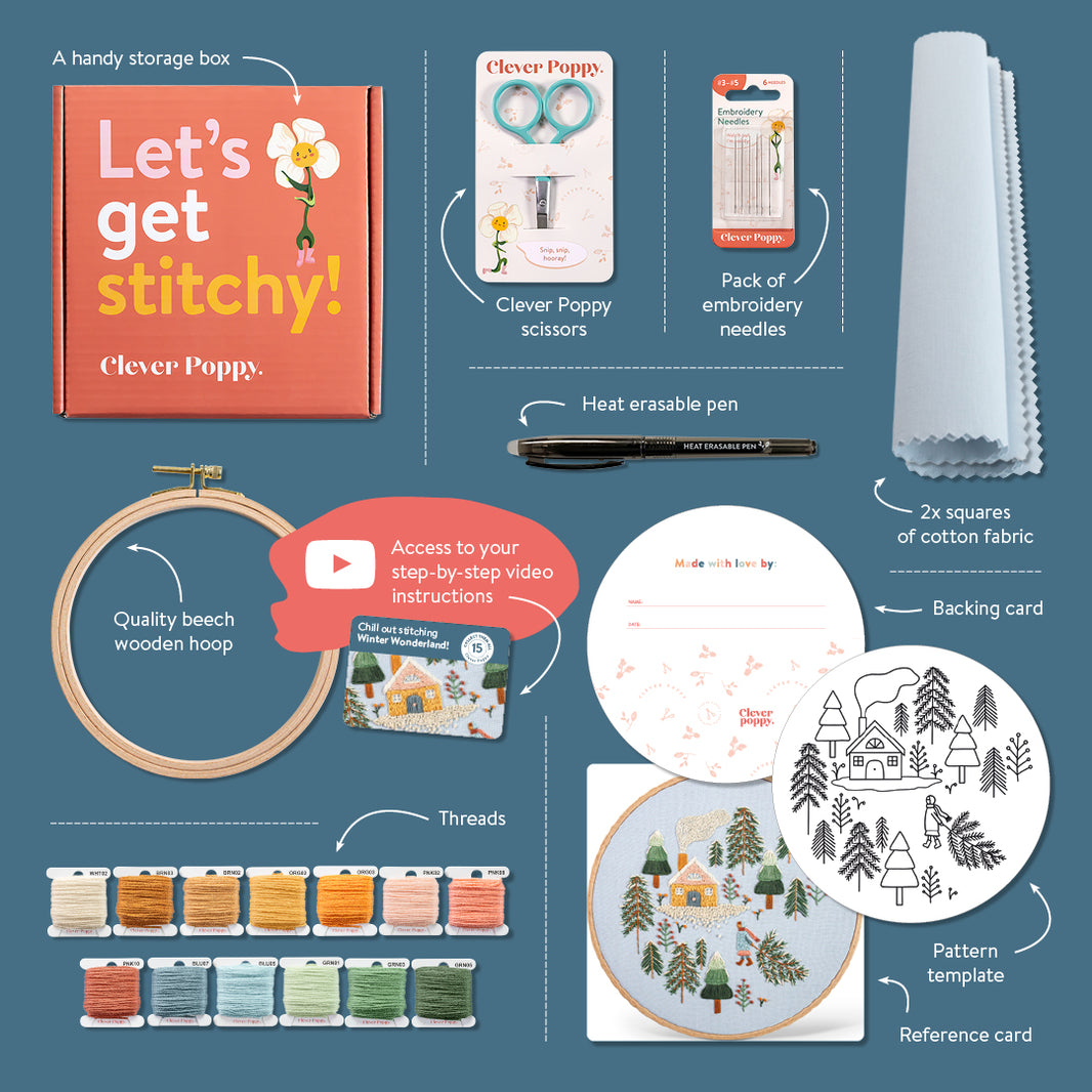 Experienced Embroidery Kits – Clever Poppy